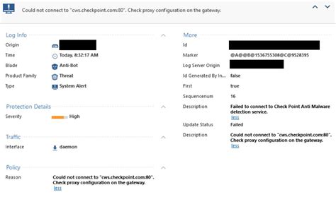 solved could not connect to 80 check point