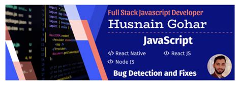 fix your react react native node js bugs by husnaingoharbut fiverr
