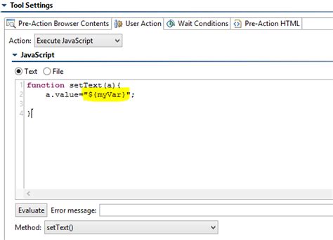 how to access variables into execute javascript — parasoft forum