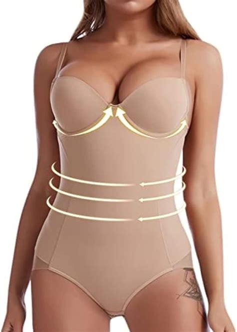 Youning Shapewear Bodysuit Damen Backless Mieder Body Stark