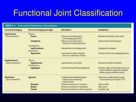 Classification Of Joints