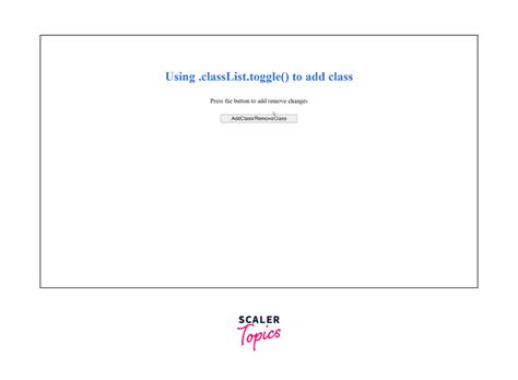 how to add a class to an element using javascript scaler topics