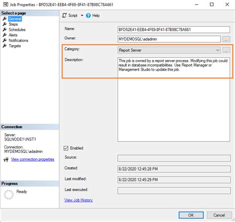 configure sql server reporting services databases in sql server always