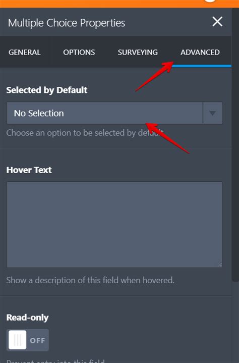 multiple choice function to select deselect all selections