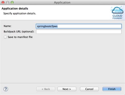 spring boot deployment through cloud foundry eclipse the