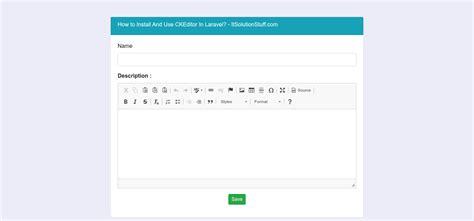 how to install and use ckeditor in laravel