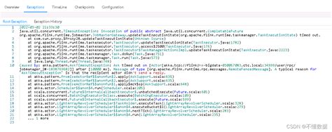 flink bug 记录 a typical reason for `asktimeoutexception` is that csdn博客