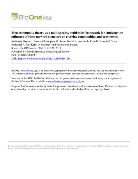 pdf metacommunity theory as a multispecies multiscale framework for