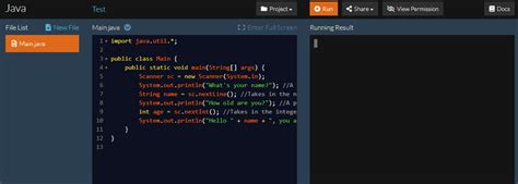 standard input output java editor documentation