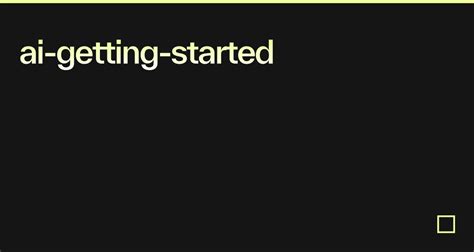 ai getting started codesandbox