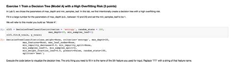 solved train decision tree set training data like lab 5 u