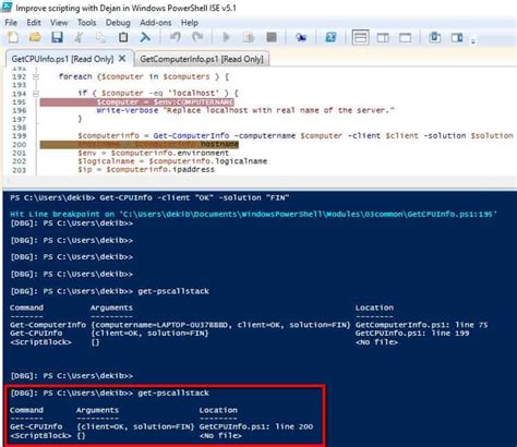 how to debug powershell scripts improve scripting