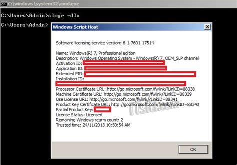 check windows license and activation status