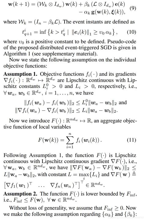 distributed stochastic gradient descent with event triggered