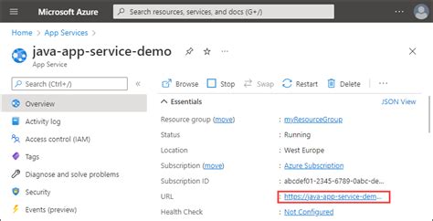 quickstart create a java app on azure app service azure app service