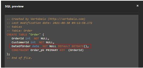 database constraints in sql server and how to model them in vertabelo