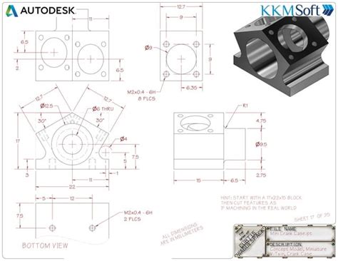autodesk inventor practice part drawings ppt