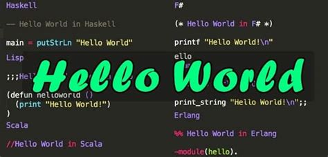 here is how you can say hello world in 26 different coding languages