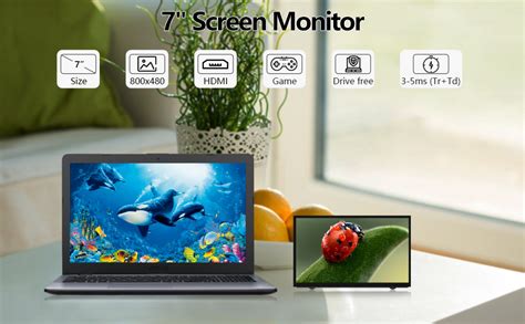 Hamtysan Raspberry Pi Screen 7 Inch Portable Monitor