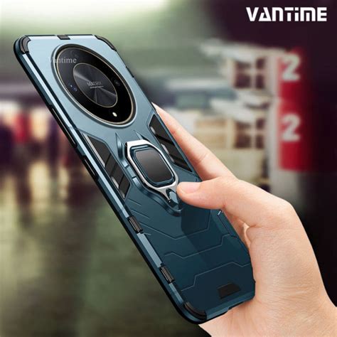 Vantime For Honor X9b 5g Case Shockproof Armor Metallic Ring Stand