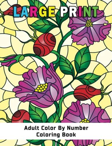 Large Print Adult Color By Number Coloring Book Large Print Color By