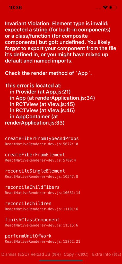 reactjs react navigation invariant violation element