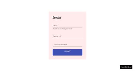 form validation codesandbox