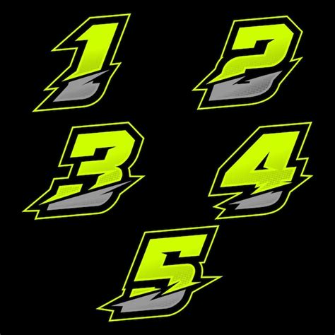 Premium Vector Racing Number Design Vector
