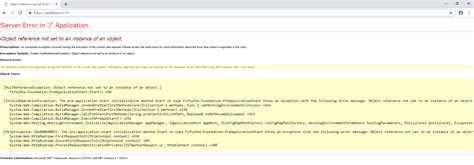 object reference not set to an instance of an