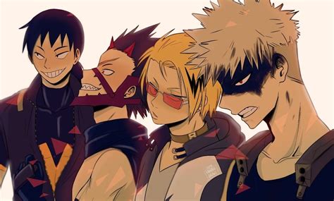Bakusquad Sero Hanta Kaminari Denki Bakugou Katsuki Kirishima Eijirou