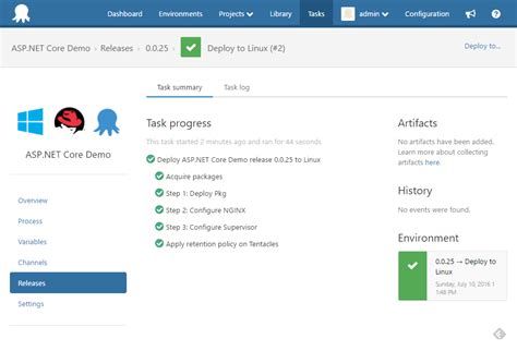 deploying asp core to linux using octopus octopus deploy