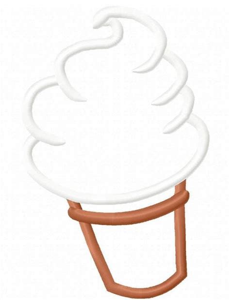Ice Cream Cone Appliqué Machine Embroidery Design Jazzy Zebra
