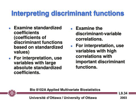 Ppt Lecture 9 Discriminant Function Analysis Dfa Powerpoint
