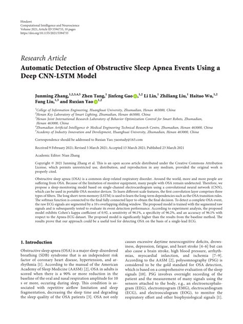 Pdf Automatic Detection Of Obstructive Sleep Apnea Events Using A
