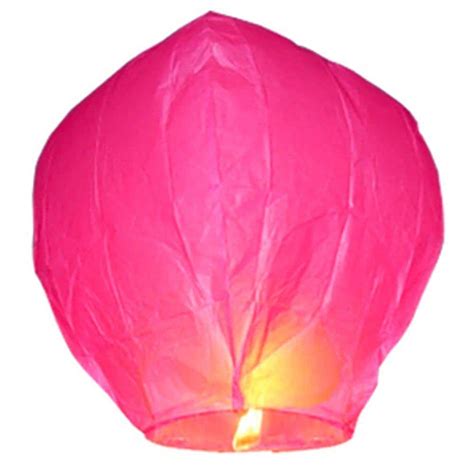 Lumabase Hot Pink Sky Lanterns Set Of 4 74104 The Home Depot