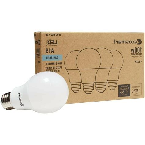4pck Ecosmart Non Dimmable 100 Watt A19 Led Light Bulb