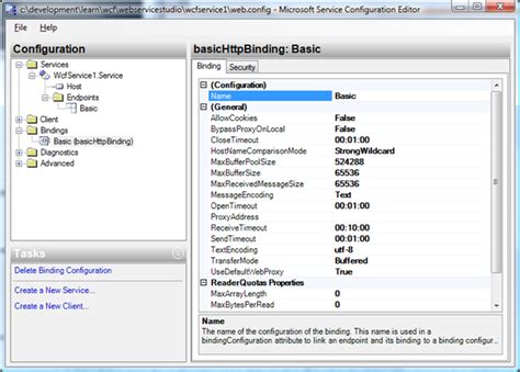 configure binding in wcf service a to z