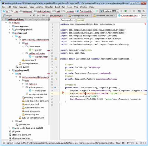 error in documentation integrating a vaadin component into the generic