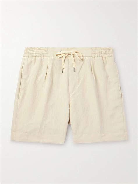 Ralph Lauren Purple Label Dorset Straight Leg Silk And Linen Blend