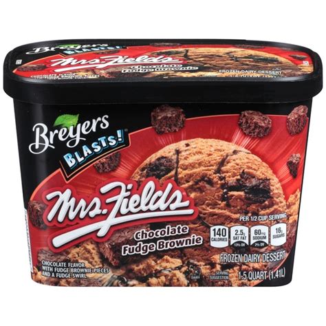 Breyers Blasts Mrs Fields Chocolate Fudge Brownie Frozen Dairy