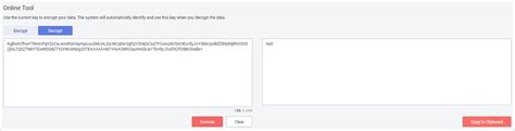 how do i use the online tool to encrypt or decrypt small volumes of