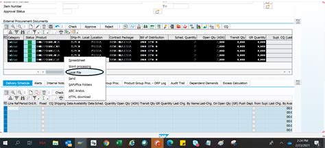 excel not able to access local file export in sap gui using