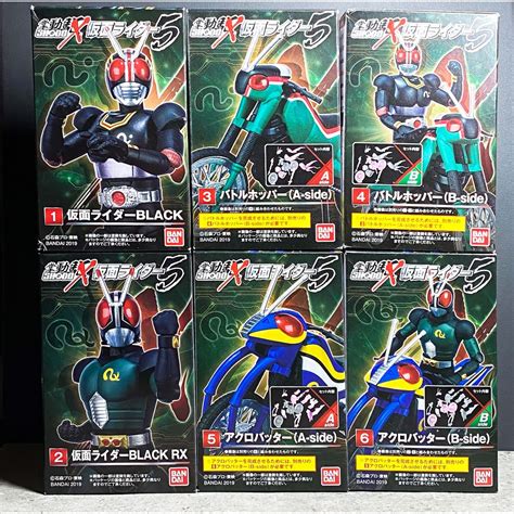 Shodo Shodo X5 Black Rx Battle Hopper Acrobatter มดแดง Kamen Rider