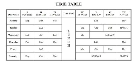 how to create time table schedule using html geeksforgeeks images and