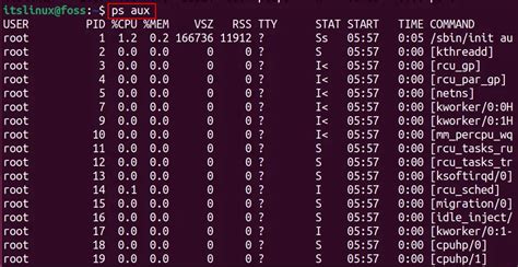 how to use the ps aux command in linux its linux foss