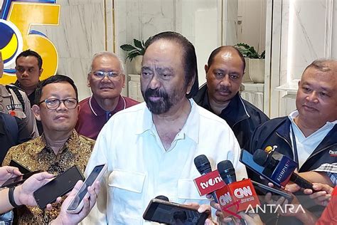 Surya Paloh Temui Jokowi Di Istana Bicarakan Keadaan Politik Antara News