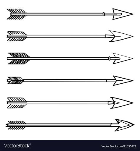 arrows drawing icons set royalty free vector image