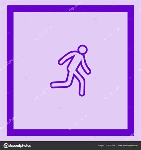 Silhouette Running Man Simple Icon Stock Vector By ©nettibuletti 214052278