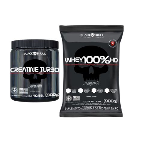 Kit Whey 100 Concentrado Hd Refil 900g Creatina 300g Turbo